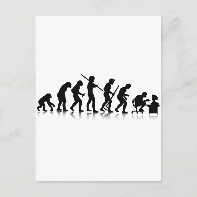 Nerd Evolution Postcard | Zazzle