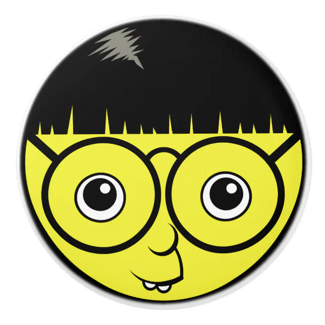 Nerd Face Ceramic Knob | Zazzle