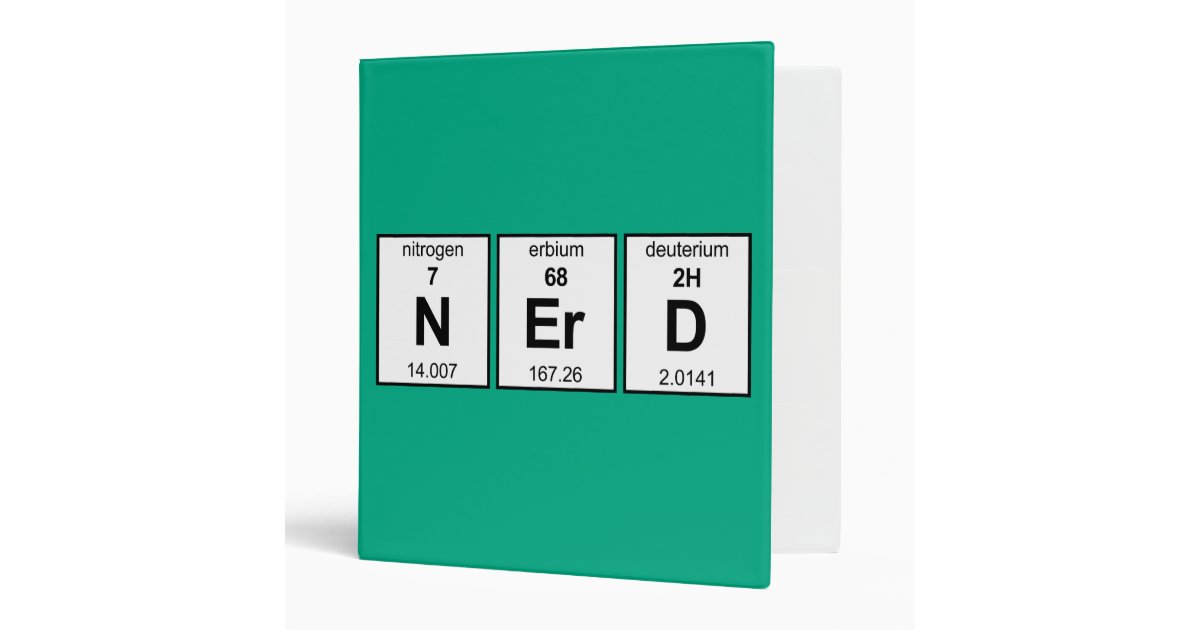 NErD Periodic Table 3 Ring Binder | Zazzle