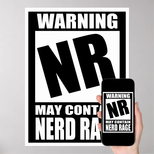 Nerd Rage Poster | Zazzle