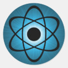 Blue Atom Science Design Bookplate Sticker | Zazzle.com