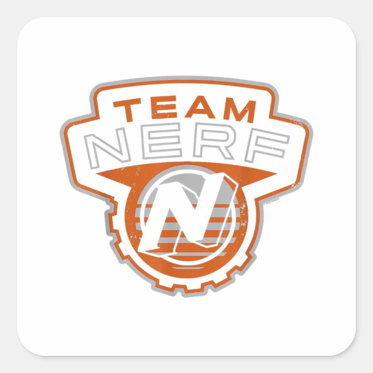 Nerf Team Nerf Logo Square Sticker | Zazzle
