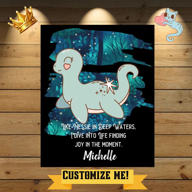 Nessie Motivational Cryptid Poster | Zazzle