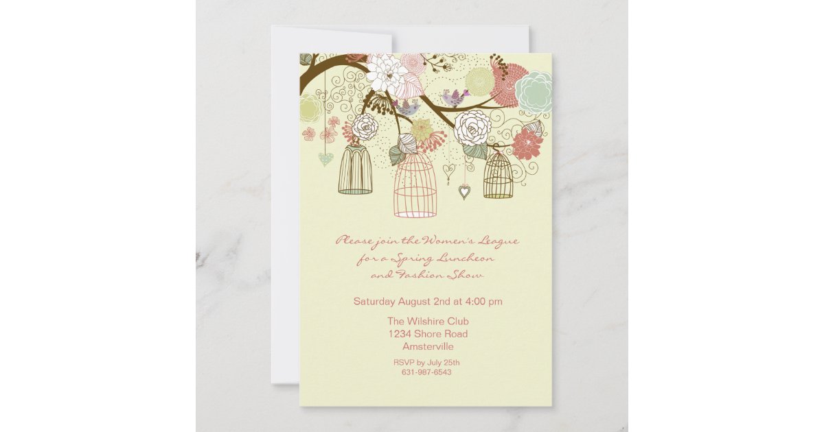 Nesting Floral Invitation | Zazzle