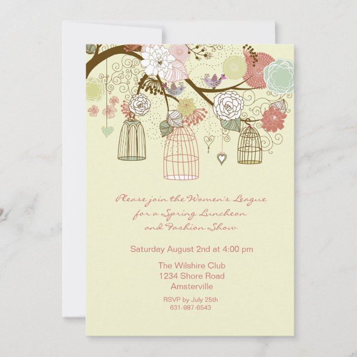 Nesting Floral Invitation | Zazzle.com