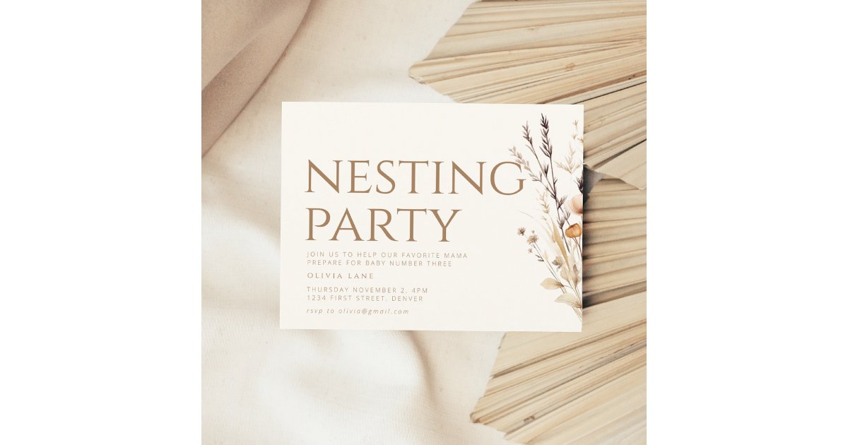 Nesting Party Sip and See Baby Shower Invite | Zazzle