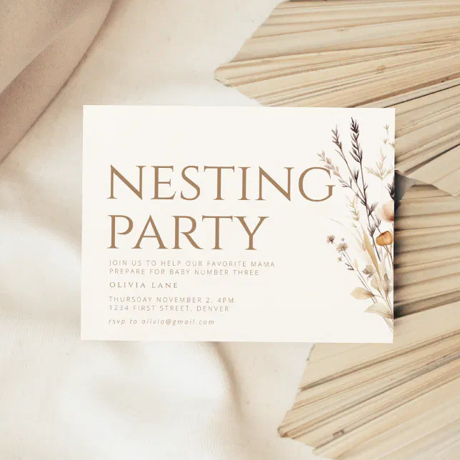 Nesting Party Sip and See Baby Shower Invite | Zazzle