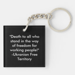 Nestor Makhno's Free Territory Flag Keychain | Zazzle