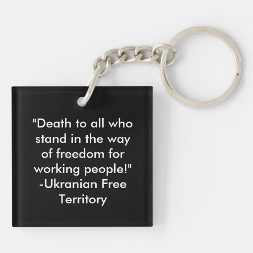 Nestor Makhno's Free Territory Flag Keychain | Zazzle