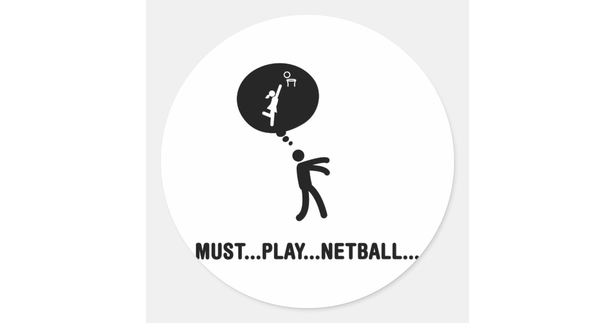 Netball Classic Round Sticker | Zazzle