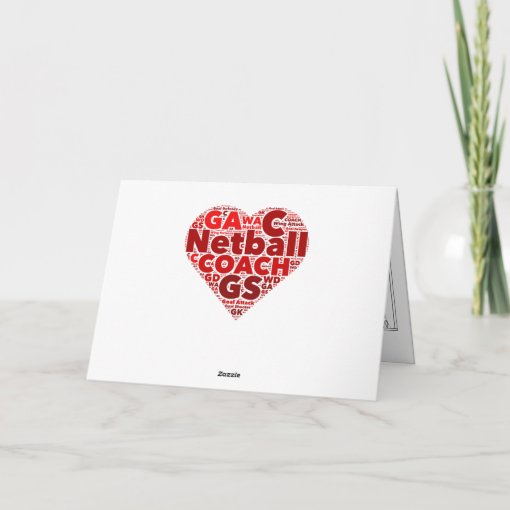 Netball Coach Thank you Card | Zazzle