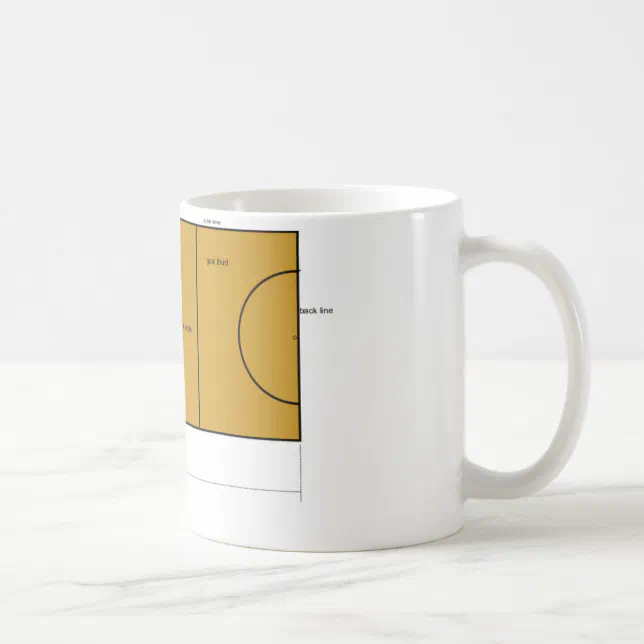 Netball Court Mug | Zazzle