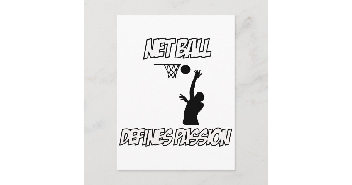 netball designs postcard | Zazzle
