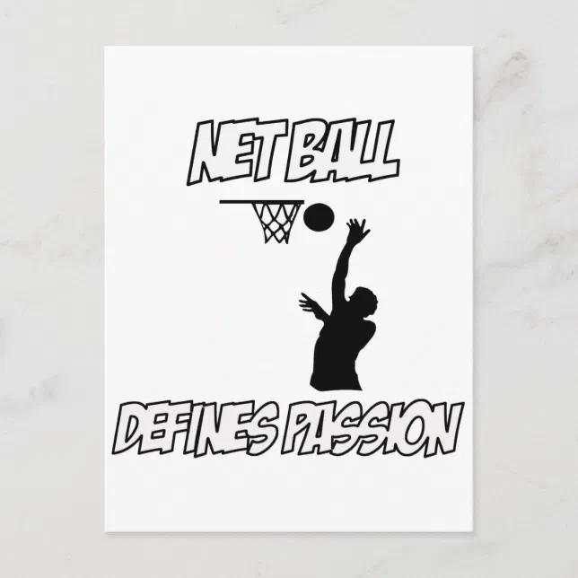 netball designs postcard | Zazzle
