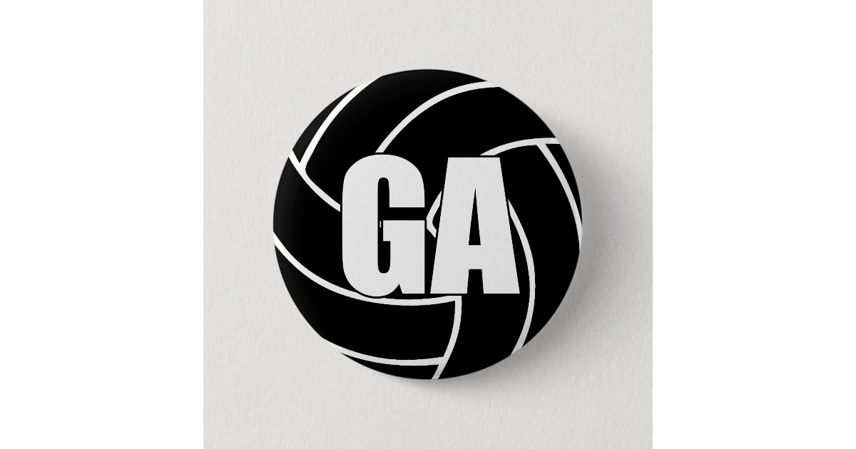 Netball Goal Attack GA Button | Zazzle