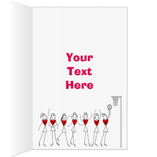 Netball Heart Coach Big Thank You Greeting Card | Zazzle