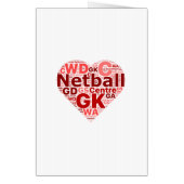 Netball Heart Coach Big Thank You Greeting Card | Zazzle