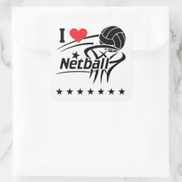 Netball, I Love Netball, Sticker | Zazzle