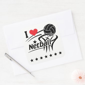 Netball, I Love Netball, Sticker | Zazzle