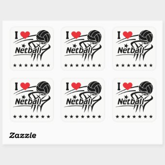 Netball, I Love Netball, Sticker | Zazzle
