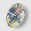 Netball Themed Picture Print Design Round Clock | Zazzle