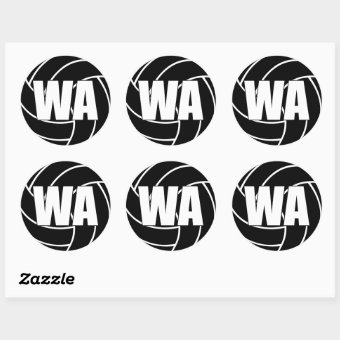 Netball Wing Attack, WA, Netball Team Stickers | Zazzle