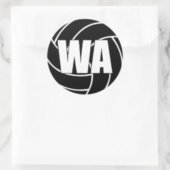 Netball Wing Attack, WA, Netball Team Stickers | Zazzle