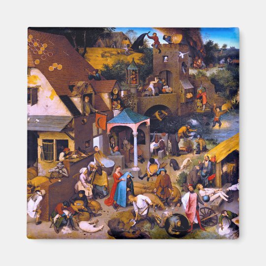 Netherlandish Proverbs, Pieter Bruegel the Elder Magnet | Zazzle.com