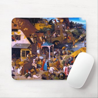 Netherlandish Proverbs, Pieter Bruegel the Elder Mouse Pad | Zazzle