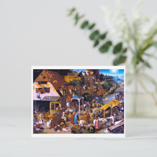 Netherlandish Proverbs, Pieter Bruegel the Elder Postcard | Zazzle