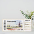 Netherlands Boarding Pass Gift Certificate Invitation | Zazzle