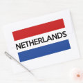 netherlands country flag symbol name text rectangular sticker | Zazzle