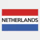 netherlands country flag symbol name text rectangular sticker | Zazzle