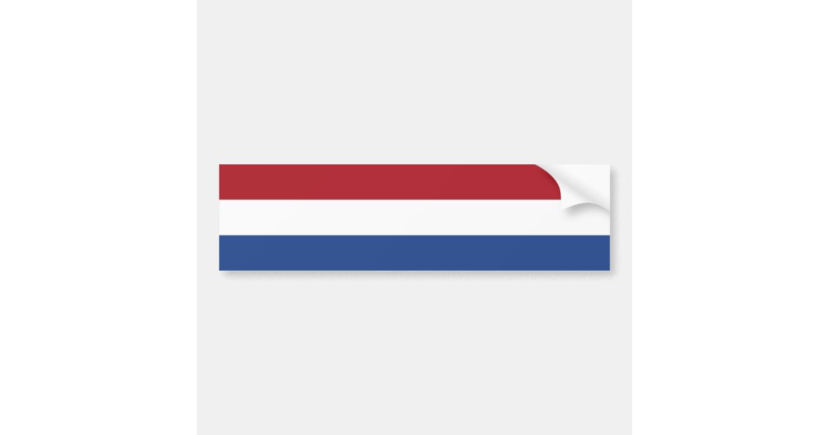 Netherlands flag bumper sticker | Zazzle