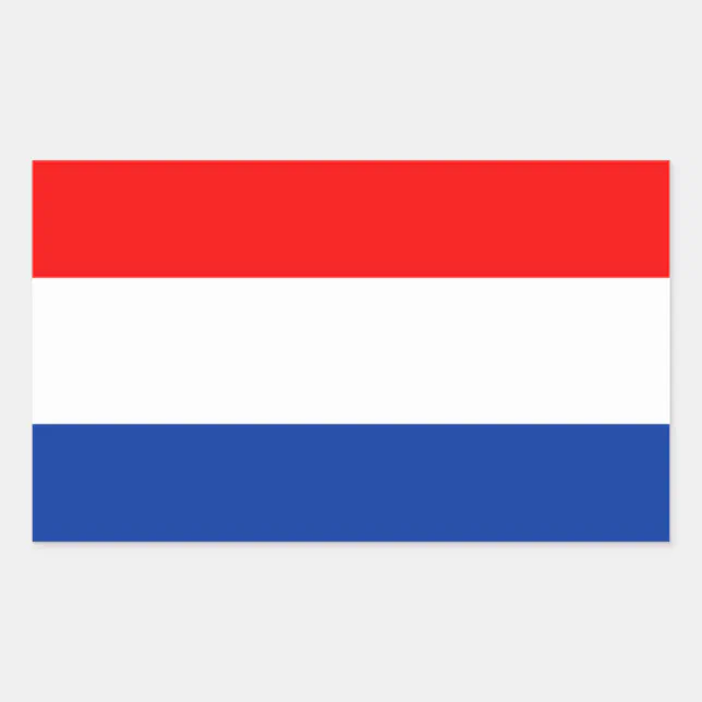 Netherlands flag rectangular sticker | Zazzle