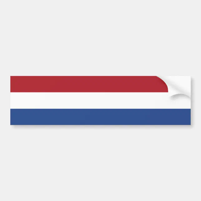Netherlands/Holland/Dutch/Hollander Flag Bumper Sticker | Zazzle