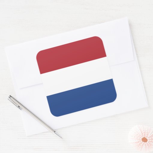 Netherlands/Holland/Dutch/Hollander Flag Square Sticker | Zazzle