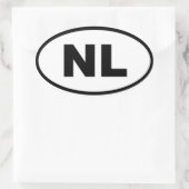 Netherlands NL European Oval Sticker | Zazzle