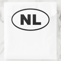 Netherlands NL European Oval Sticker | Zazzle