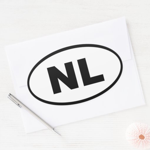 Netherlands NL European Oval Sticker | Zazzle