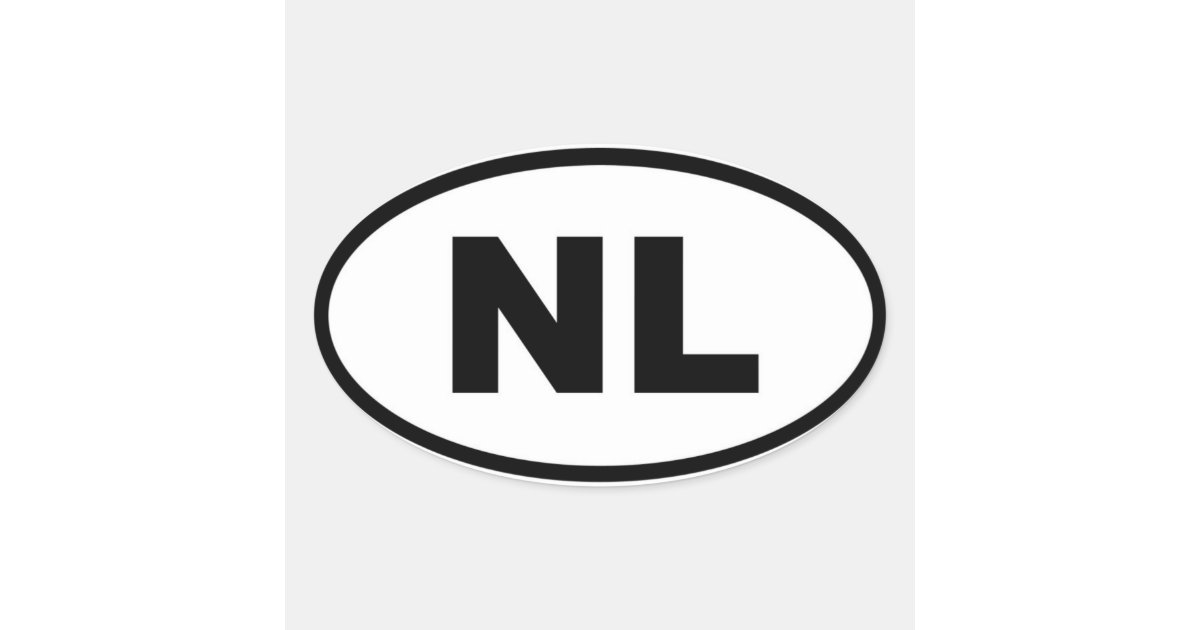 Netherlands NL European Oval Sticker | Zazzle