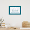 Netilat Yadayim Hebrew Blessing Hand-Washing Teal Poster | Zazzle