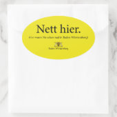 nett hier baden württemberg oval sticker | Zazzle