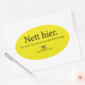 nett hier baden württemberg oval sticker | Zazzle
