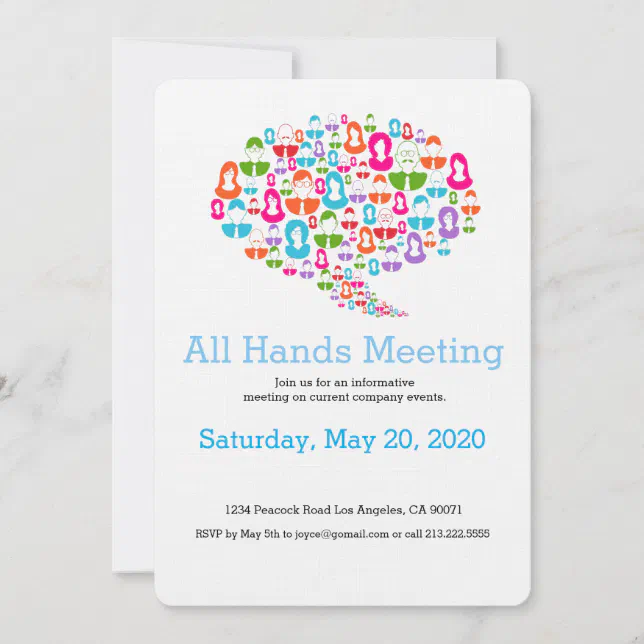 Network Communication Team Meeting Invitation | Zazzle