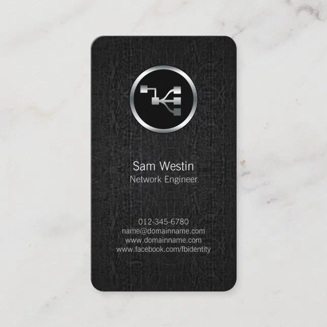 Network Engineer Network Points Icon Business Card | Zazzle