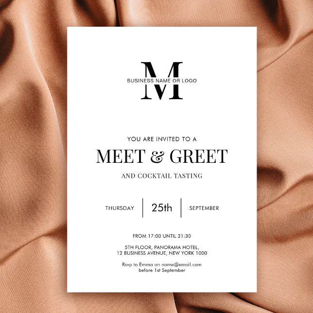 Networking Meet & Greet Minimalist Modern Business Invitation | Zazzle