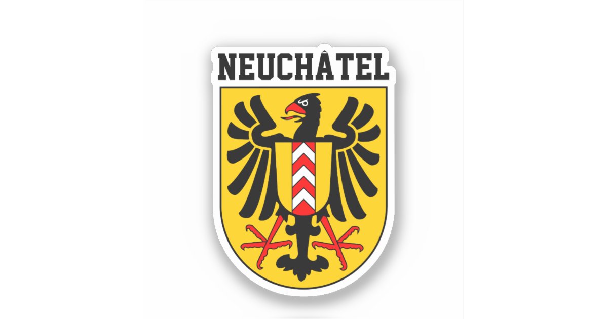 Neuchâtel coat of arms, Switzerland Sticker | Zazzle