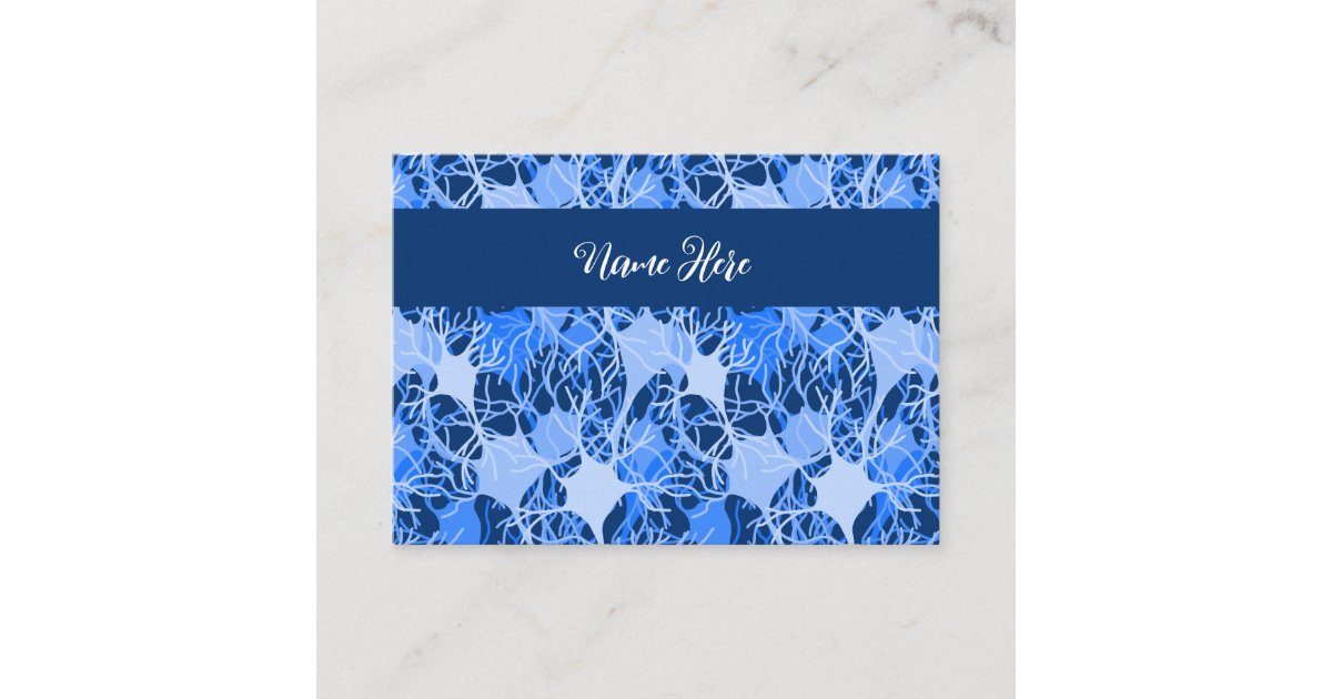 Neural Network Blue Neurons Business Card | Zazzle