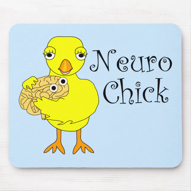 Neuro Chick Text Mouse Pad | Zazzle